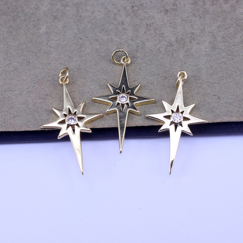 North Star Charm - Etsy