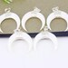 5-10pcs Fashion Natural White Shell Crescent Pendant With Electroplated ...