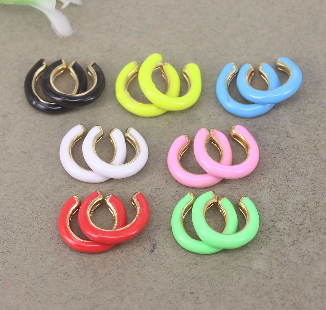 5-10pairs Enamel Ear Cuff Earrings,simple Ear Cuff - Etsy