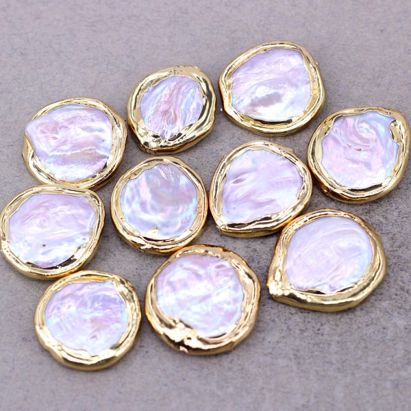Flat Pearl Beads - Etsy