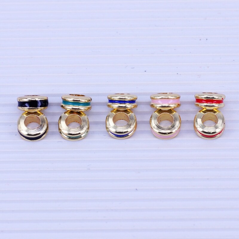 Enamel Wheel Spacer Beads - Etsy