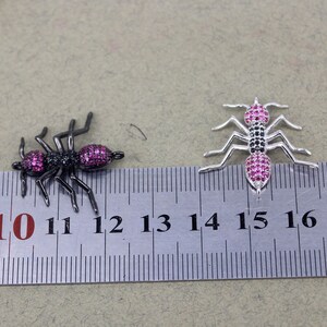 10pcs Metal Copper Cubic Zirconia Insect Ant Connector Beads,paved Mix ...