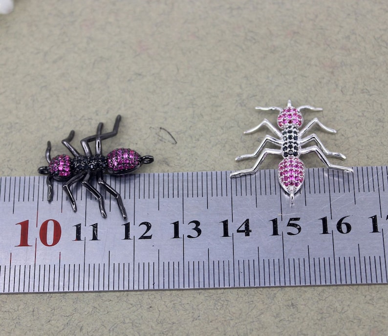 10pcs Metal Copper Cubic Zirconia Insect Ant Connector | Etsy