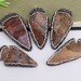 3-5pcs Natural Jasper Arrow Shape Pendant,with Crystal Rhinestone ...