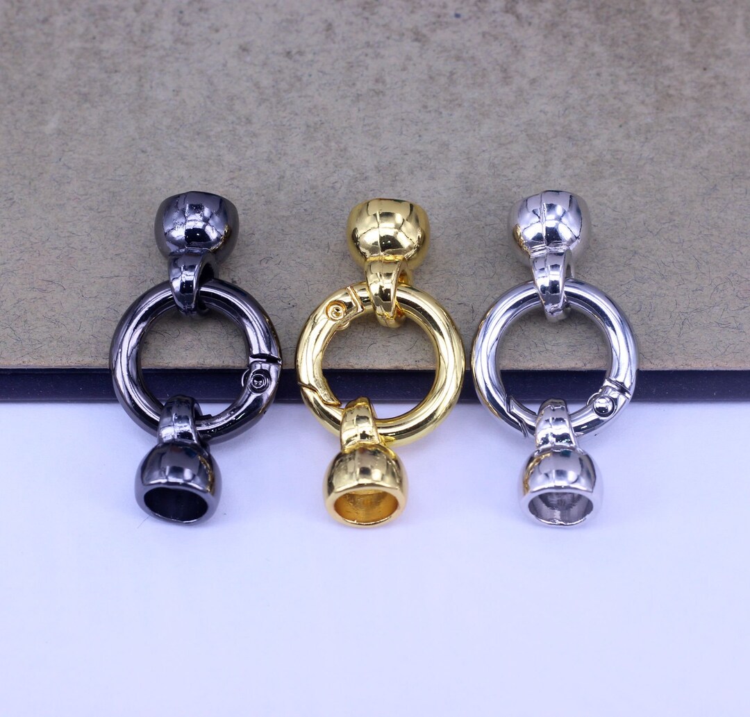 10 Set Round Spring Clasps Connector,round Spring Buckle Clasp ...