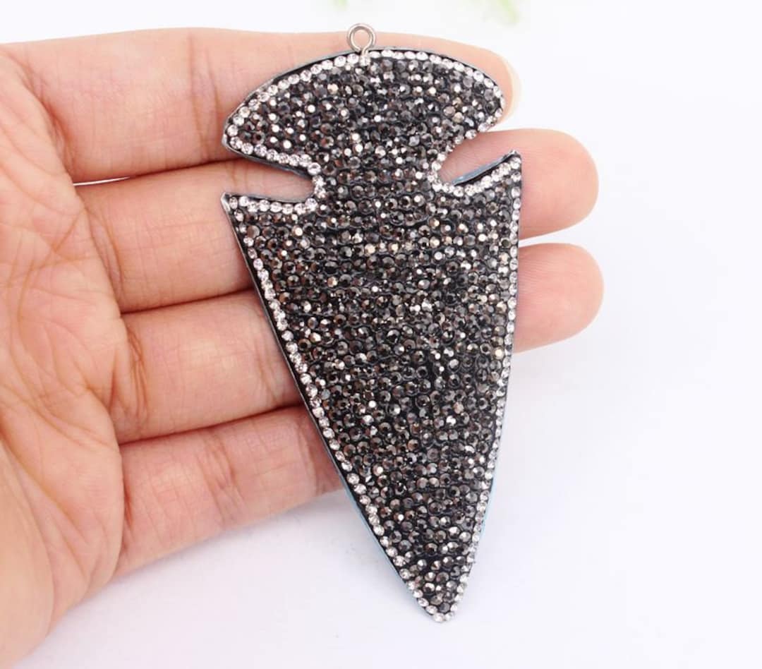 Large Size Fashion Crystal Rhinestone Arrow Pendant, Charm Gemstone ...