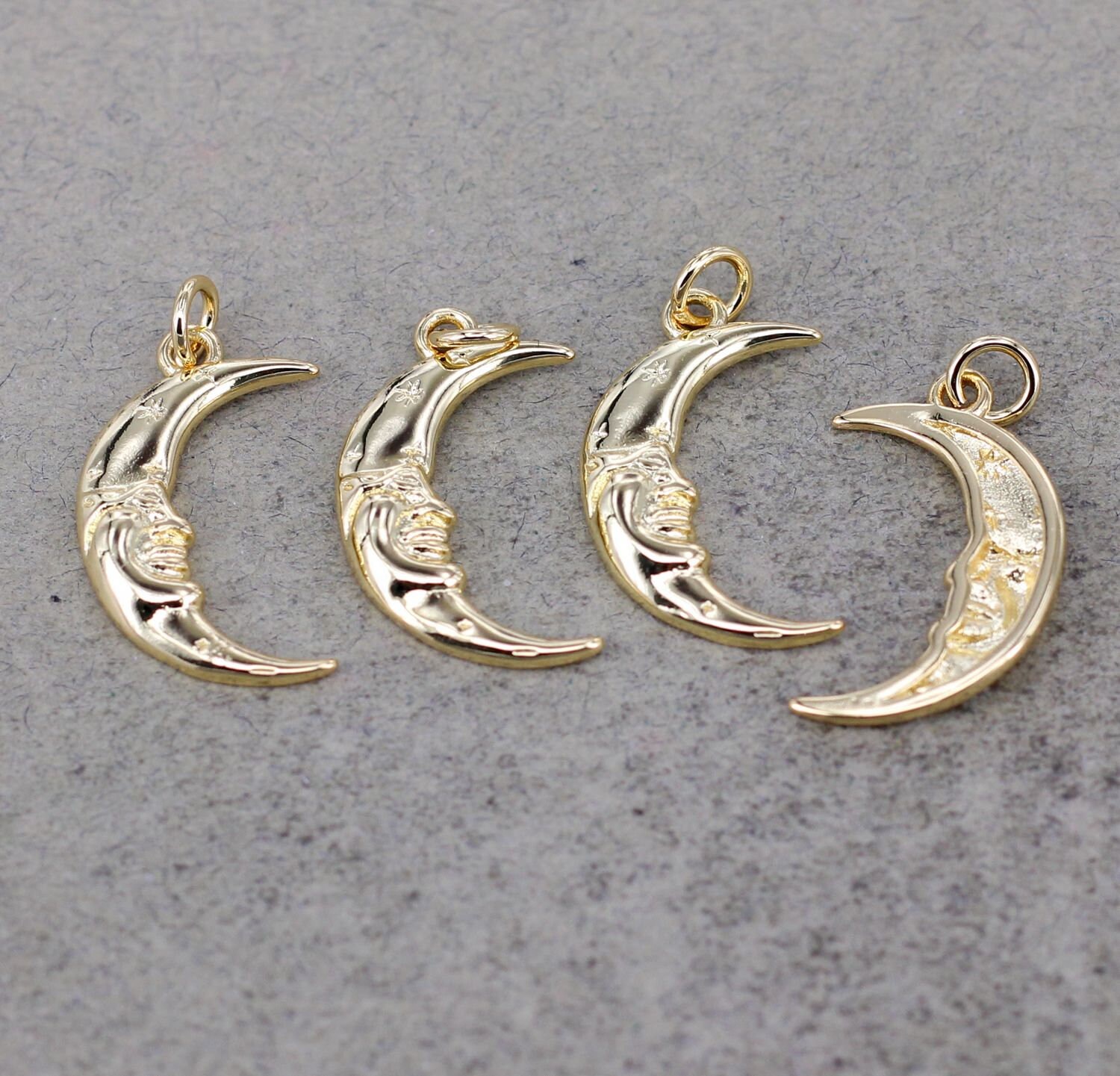 10 / 20pcs Crescent Moon Charm，gold Moon Charm，cute Dream Sky Charm ...