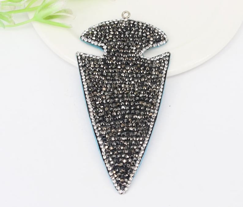 Large Size Fashion Crystal Rhinestone Arrow Pendant Charm - Etsy