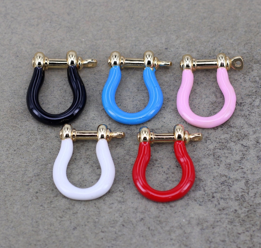10pcs Gold Filled U Shape Lock Clasp With Screw, U Shape Shackle Clasp ...
