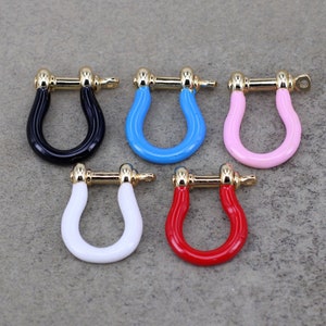 10pcs Gold Filled U Shape Lock Clasp With Screw, U Shape Shackle Clasp ...