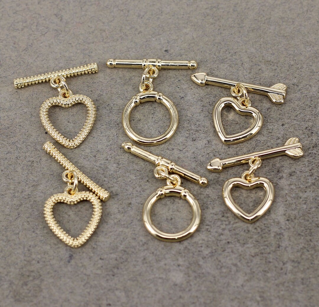10sets Heart Shape Toggle Clasp,ot Clasp for Making Jewelry - Etsy