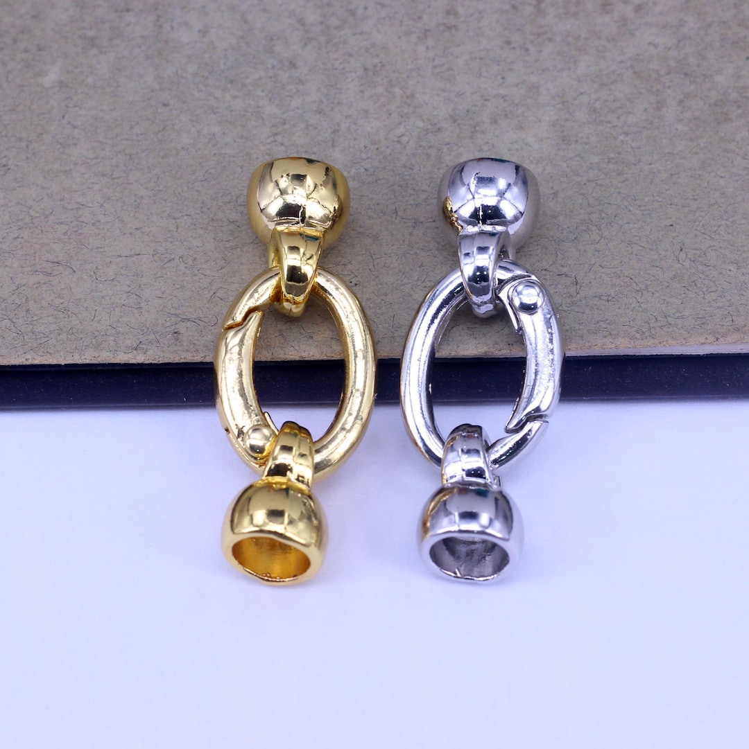 10 Set Oval Spring Clasps Connector,oval Spring Buckle Clasp ...