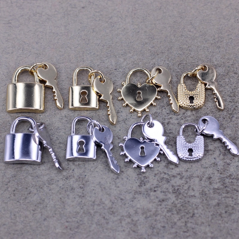 Key and Lock Pendant - Etsy