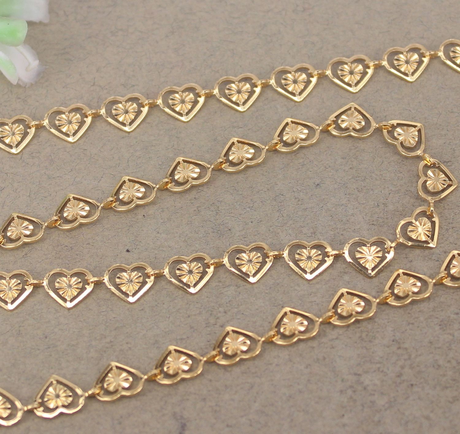 1/3/5 Meter Gold Metal Star Chainheart Chain for Jewelry - Etsy