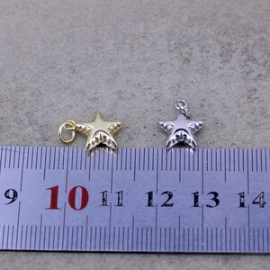 30pcs Dainty Mini 3D Star Charm, Brass Star Charm, Celestial Star Add ...