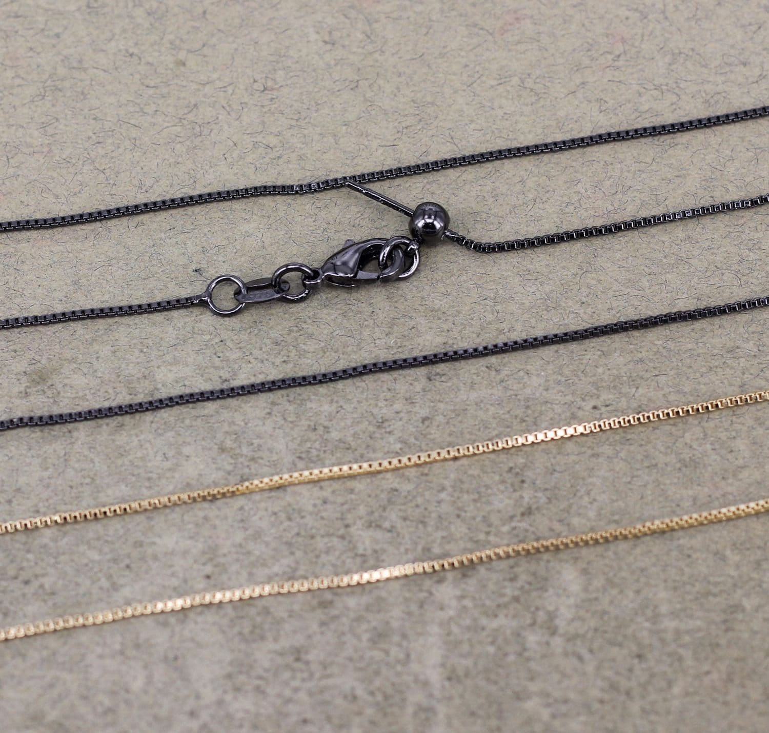10/20PCS collares de cadena de moda oro negro plateado | Etsy