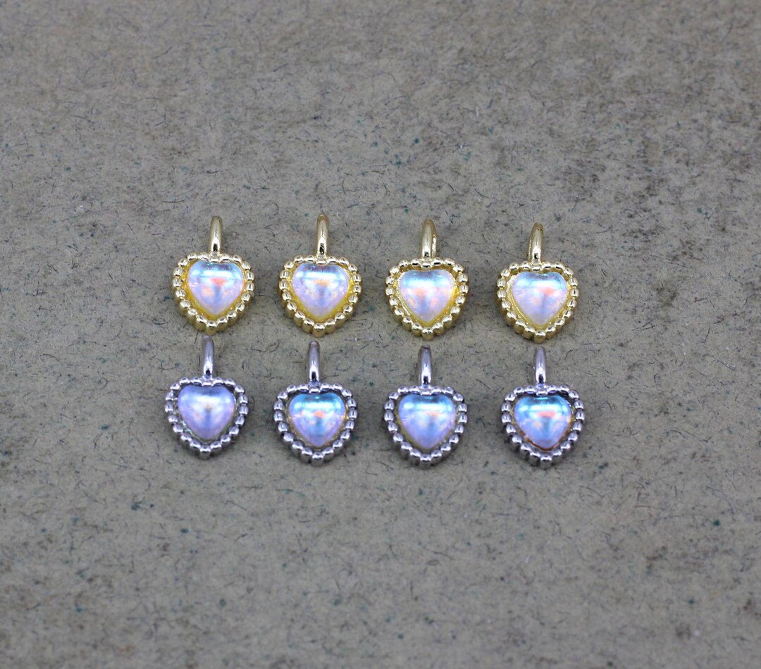 20pcs Mini Heart Charms, Love Add-on Charm for DIY Jewelry Making,6x6mm ...