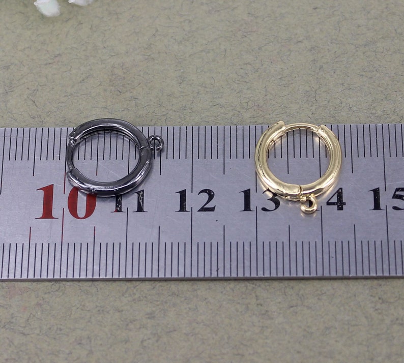 10pairs Metal Copper One Touch Earringsround Earring Jewelry - Etsy