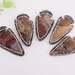 3-5pcs Natural Jasper Arrow Shape Pendant,with Crystal Rhinestone ...