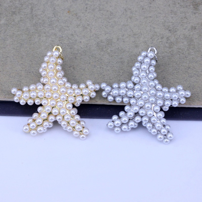 Starfish and Pearl Pendant - Etsy