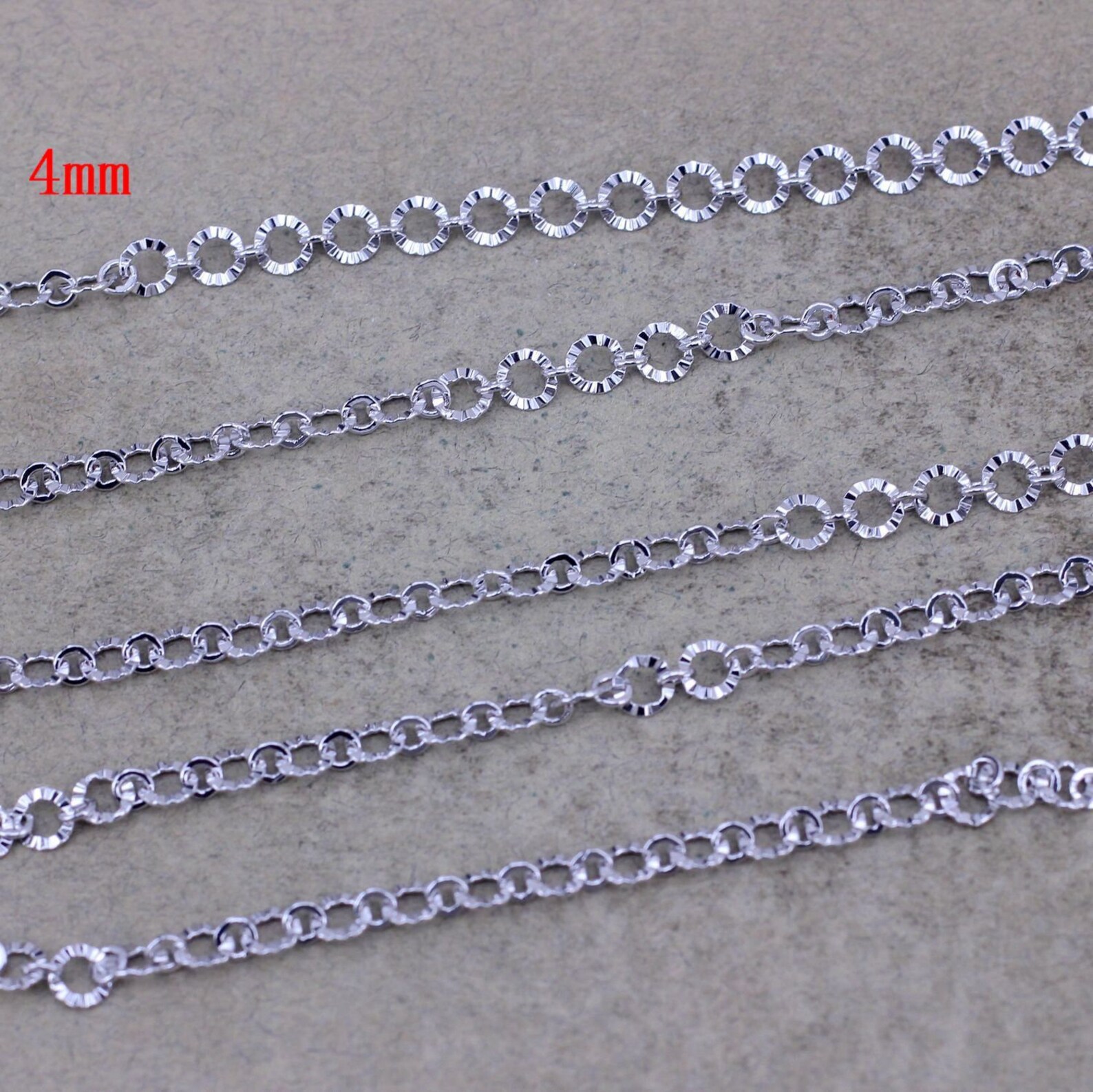 5 Meter Dainty Texture Flat Rolo Chain, Cable Chain, Gold Brass Chain ...