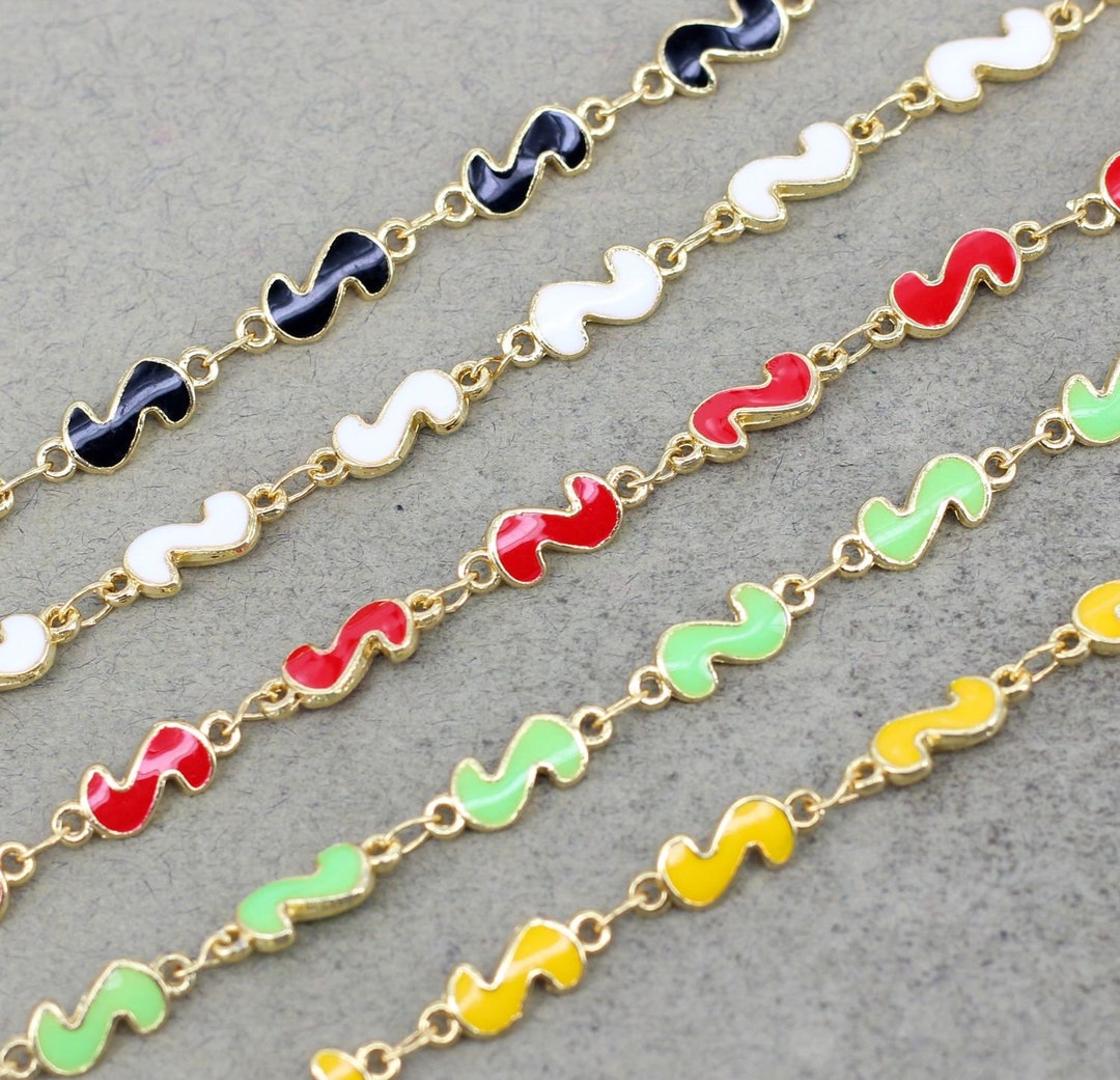 1/3/5 Meter Enamel S Shape Beaded Chain Link for - Etsy