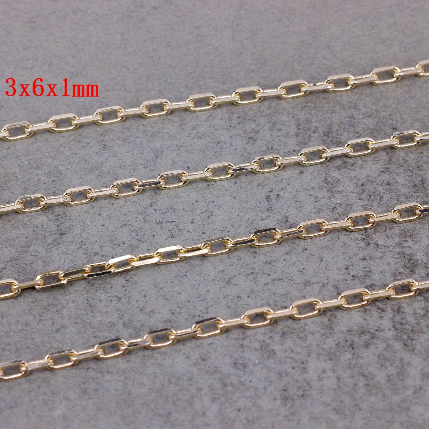 5 Meters Gold Paper Clip Chain, Oval Link Chain, Bulk Link Chain, Oval ...