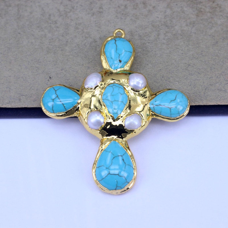 Turquoise Cross - Etsy