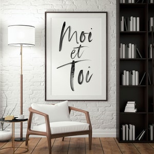 INSTANT DOWNLOAD // Printable Typographic Poster // “moi Et Toi" - Etsy