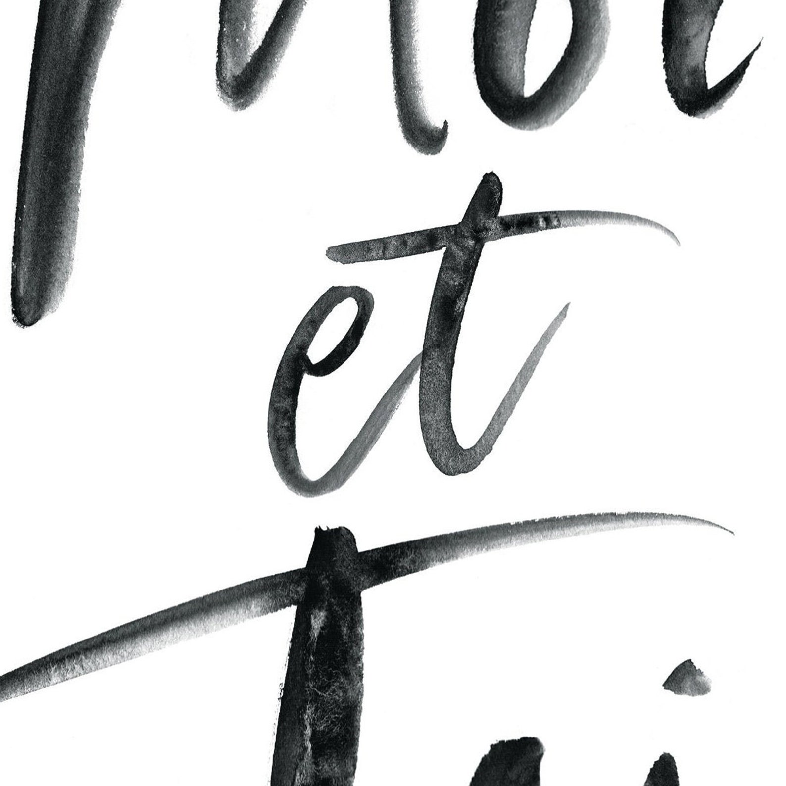 INSTANT DOWNLOAD // Printable Typographic Poster // “moi Et Toi" - Etsy