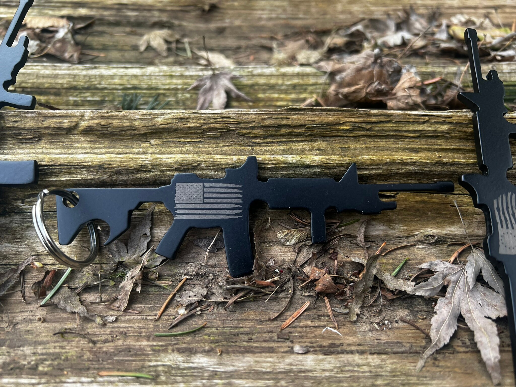 Exclusive AR15 Rifle Silhouette Keychain Bottle Opener Personalizable ...