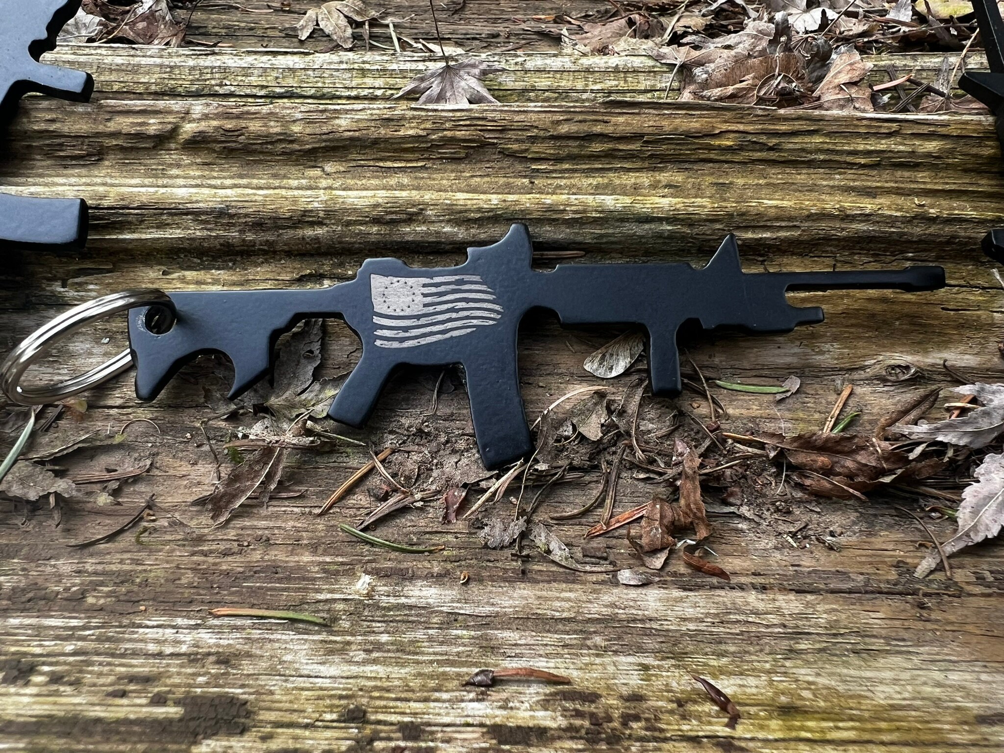 Exclusive AR15 Rifle Silhouette Keychain Bottle Opener Personalizable ...