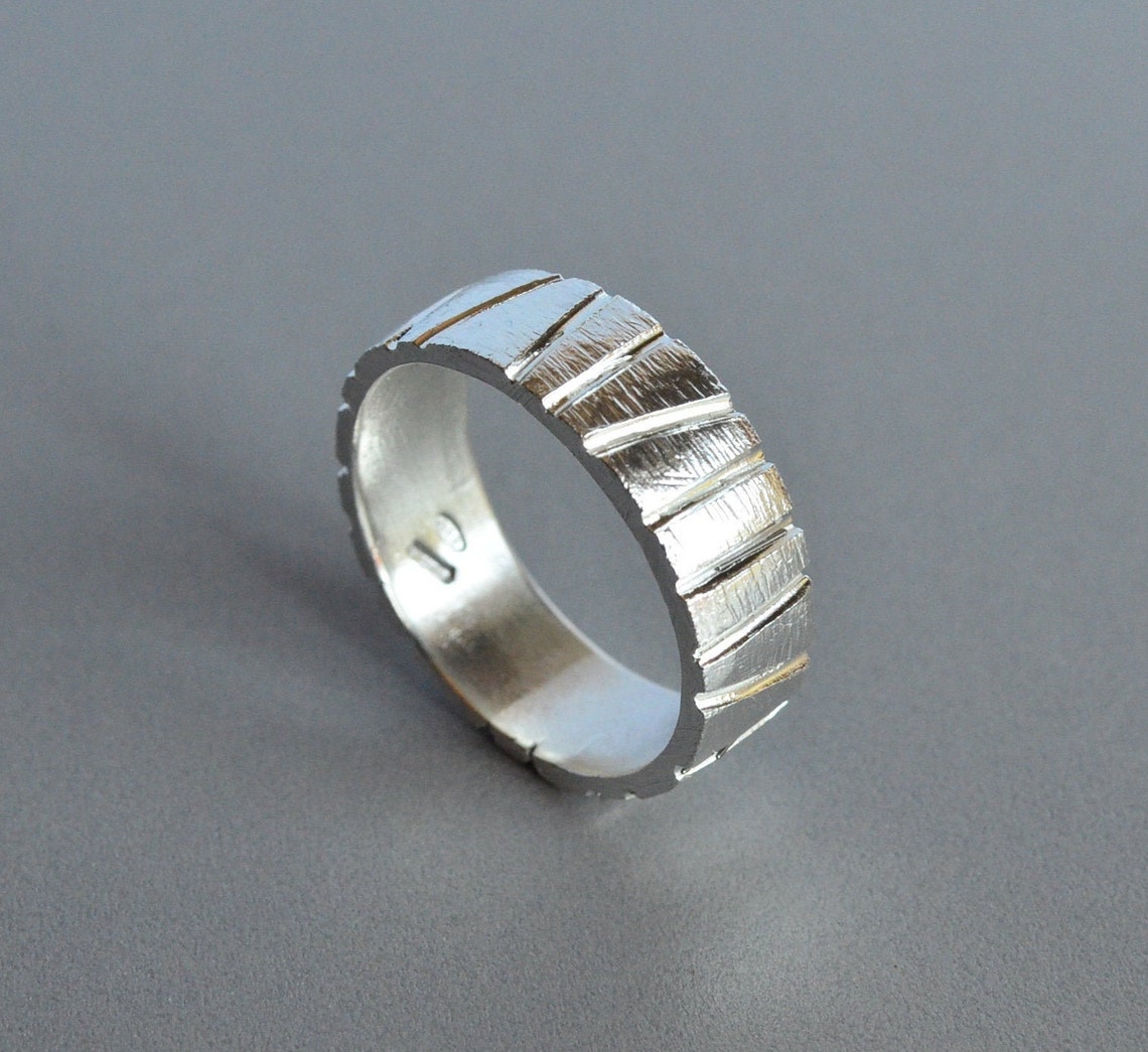 925 silver band man ring oxidized silver unisex wedding | Etsy