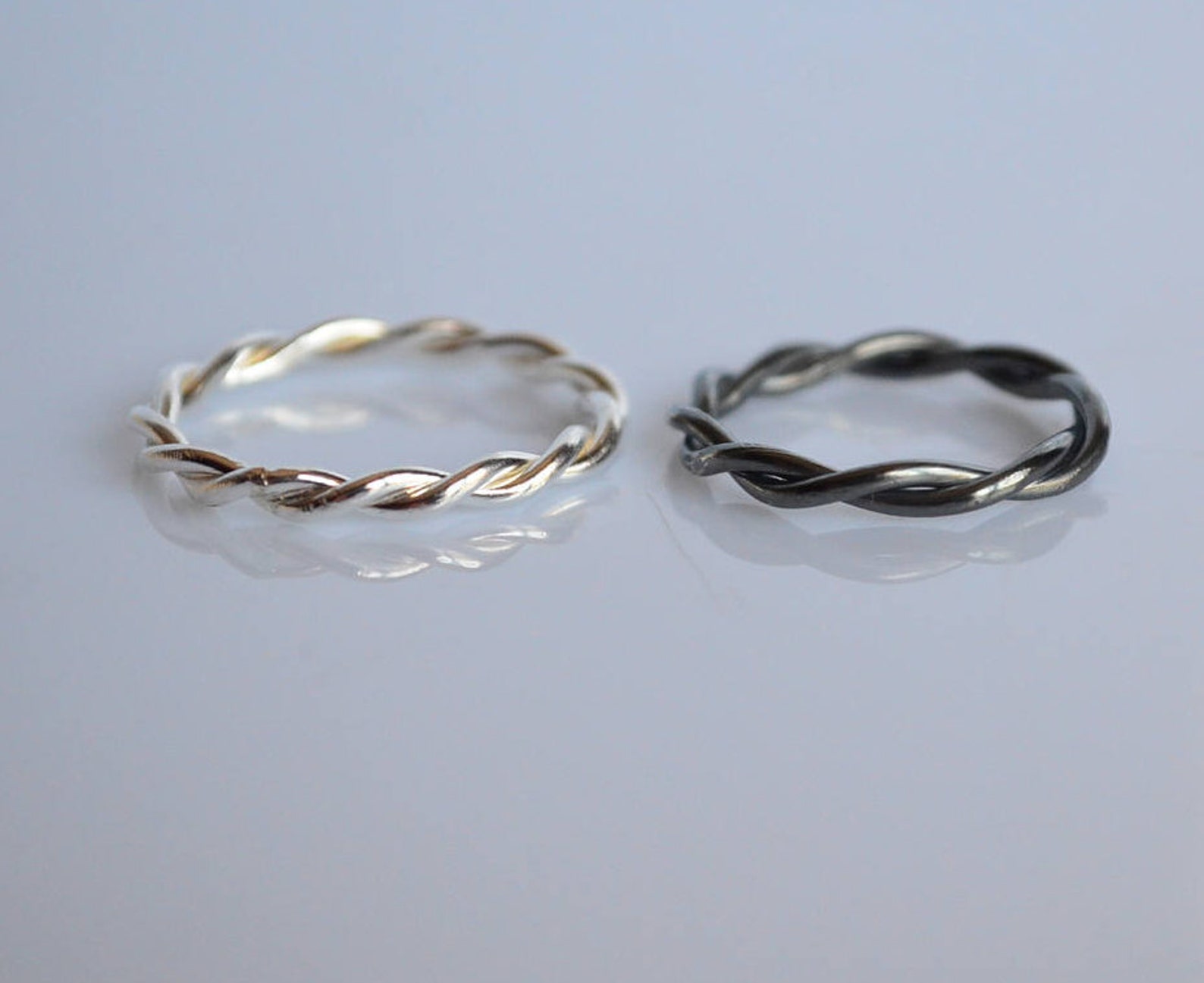 Braided Ring925 Silver Ringsnap Ringring Stackable Ring - Etsy