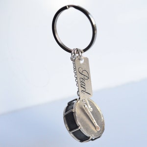 Snare Keyring, Snare Keychain, Drum Keyring, Drum Keychains, 925 Silver ...