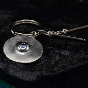 Drum Plate Keychain, Drum Keyring, Drum Keychains, 925 Silver Keychain ...