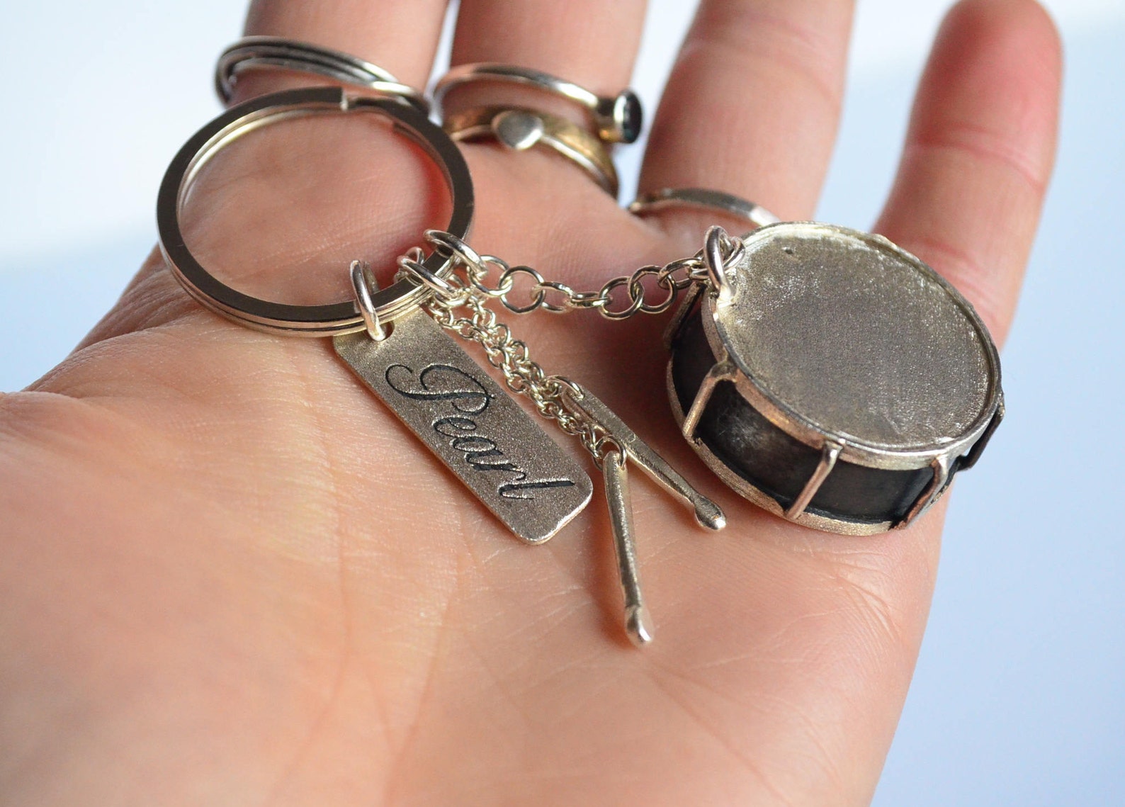 Snare keyring snare keychain drum keyring drum keychains | Etsy