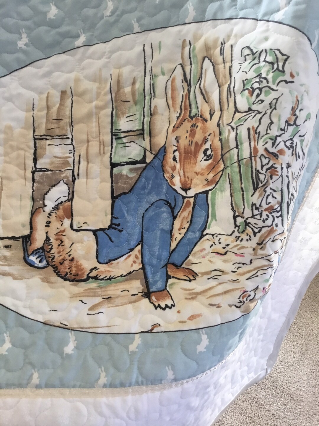 Peter Rabbit Creeping Under the Gate Into Mr. Mcgregors Garden. Beatrix ...