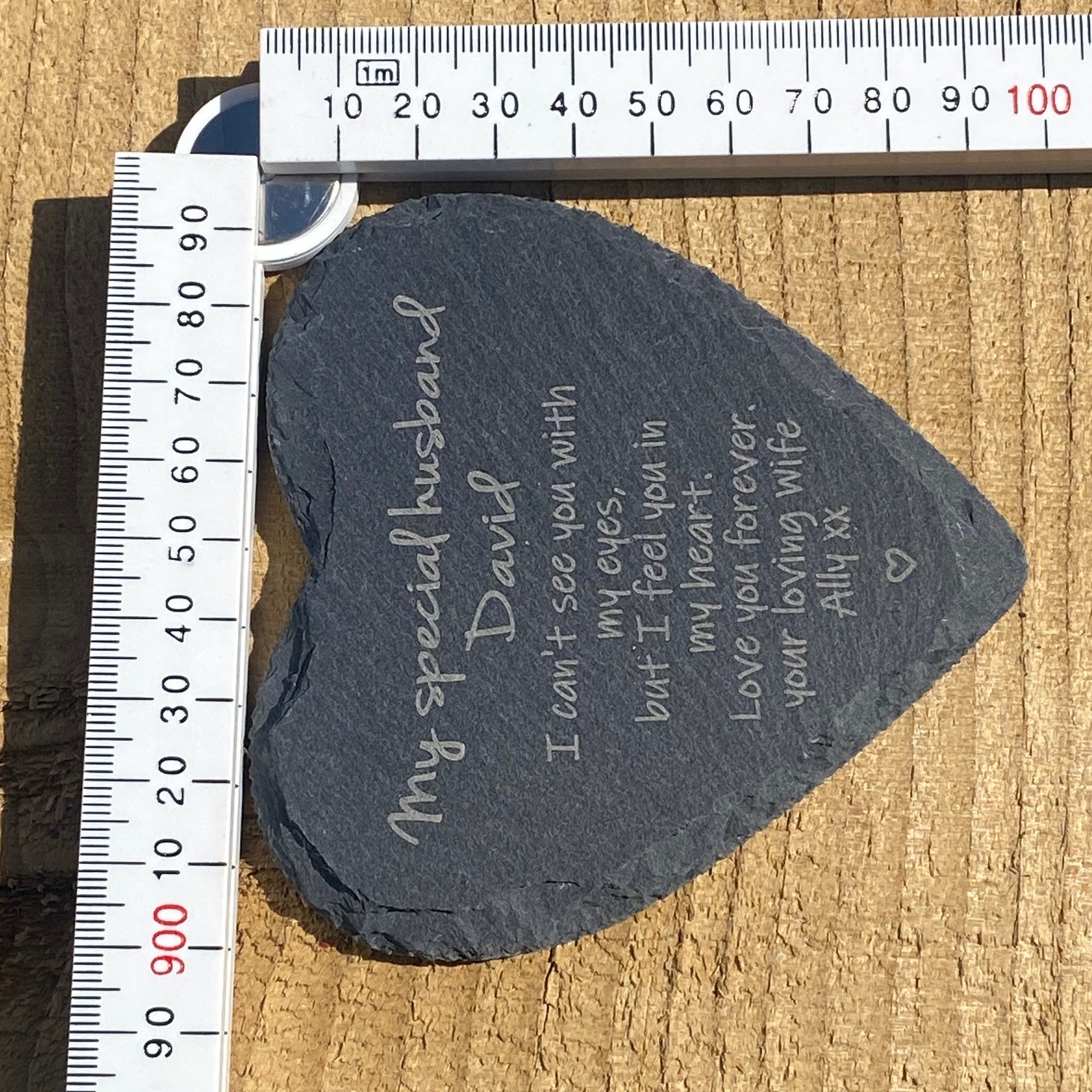 Grandad Grave Decoration, Engraved Slate Heart Plaque Makes a Perfect ...