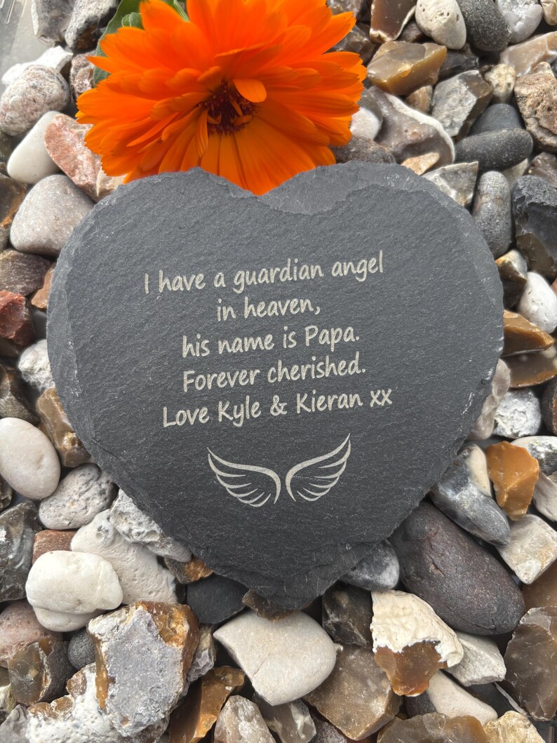 Baby Born Sleeping Grave Memorial Ornament, Personalised Engraved Slate ...