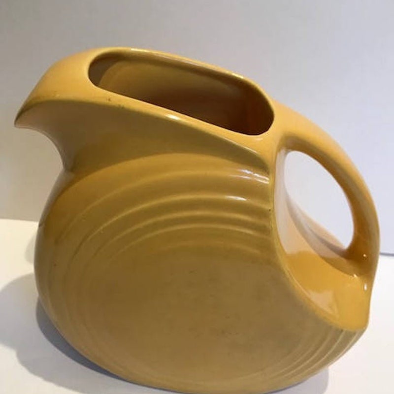 Yellow Ware Pitcher - Etsy
