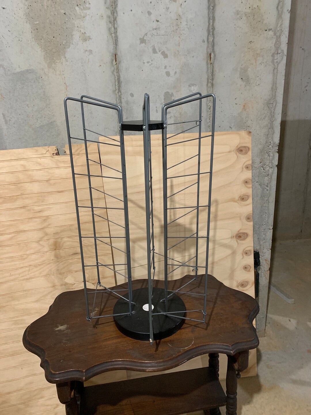 DISPLAY Rack Spinner Revolving Vintage Heavy Metal 15 1/4d X 26h ...