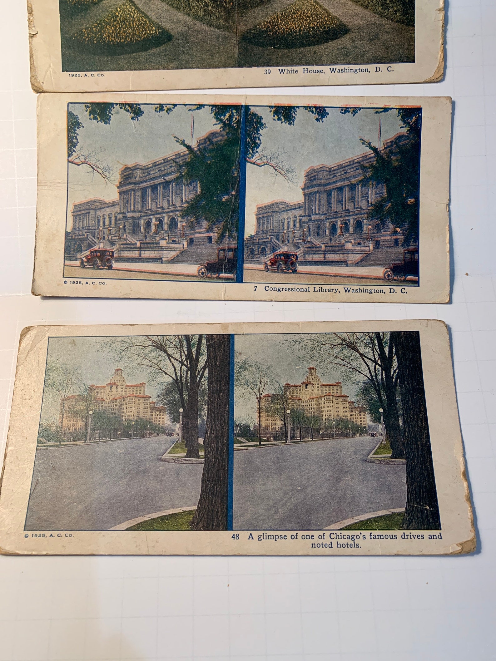 5 STEREOSCOPIC CARDS COLOR Stereo View Cards 5 Antique Cards | Etsy
