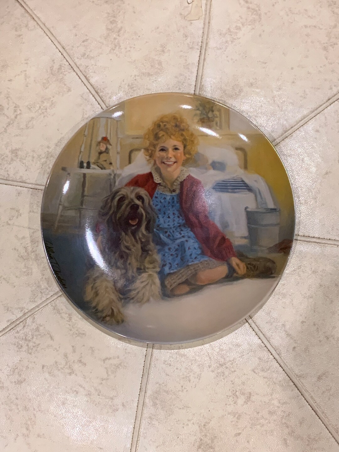 1983 ANNIE and SANDY PLATE 1st Ed Series Knowles Fine China Collector ...