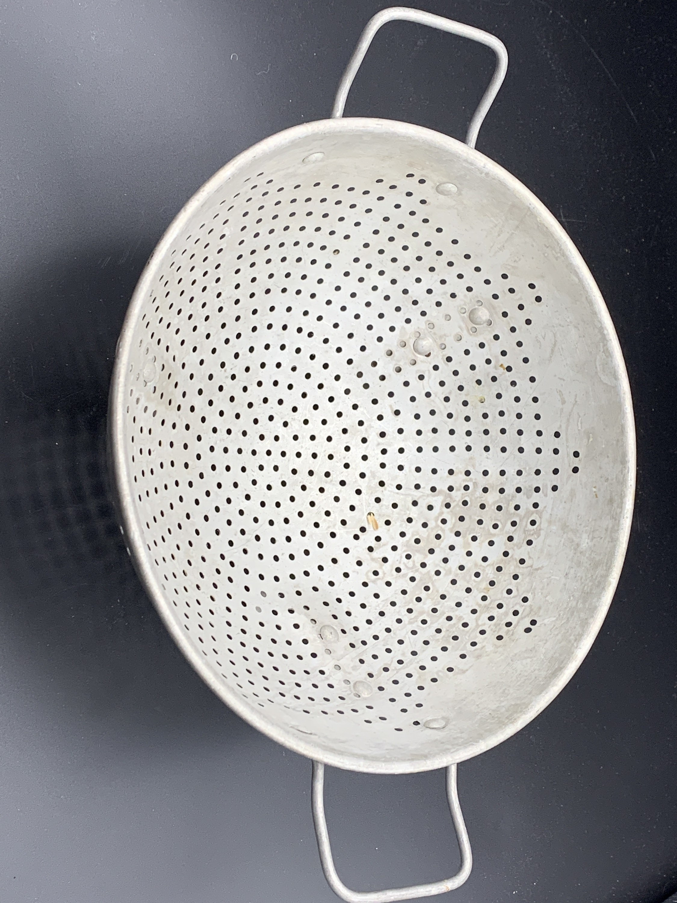50s STRAINER CIRCLES COLANDER Dome Aluminum Gray 3 footed | Etsy