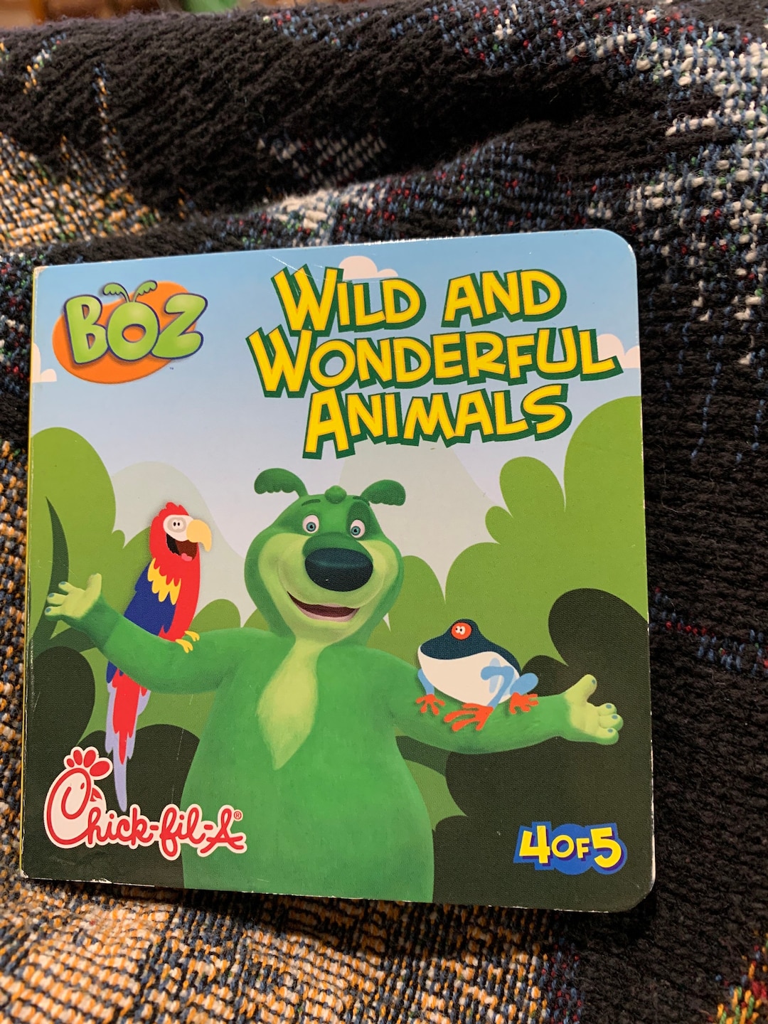 BOARD BOOK BOZ Wild and Wonderful Animals Board Book #4 of 5 Chick-fil ...
