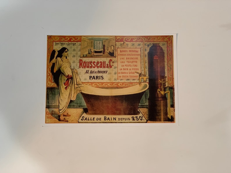 RARE Vintage French Ad Poster Choose ONE 9"w X 13"h Old Howe Bicycle ...