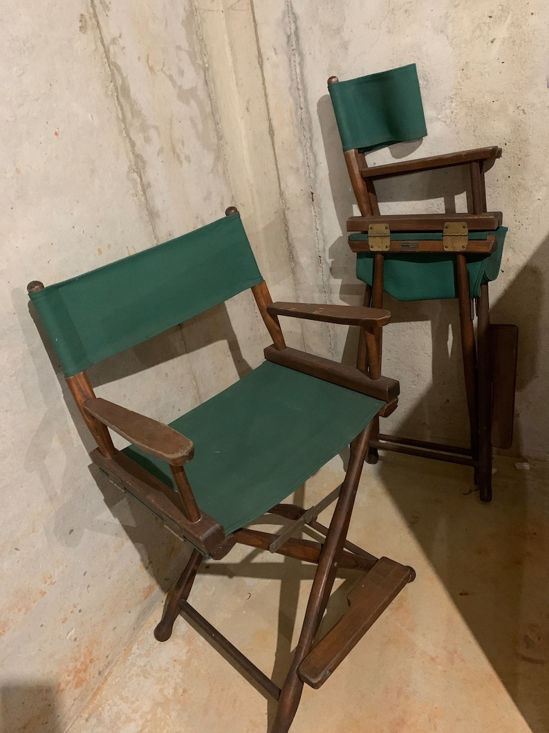 60s Vintage Director Chair 1 of 2 Canvas "gold Medal Folding Furniture ...