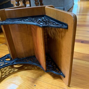 Rare PRIMARY Size DESK SCHOOLHOUSE Cast Iron Solid Pine Marked 1889 ...