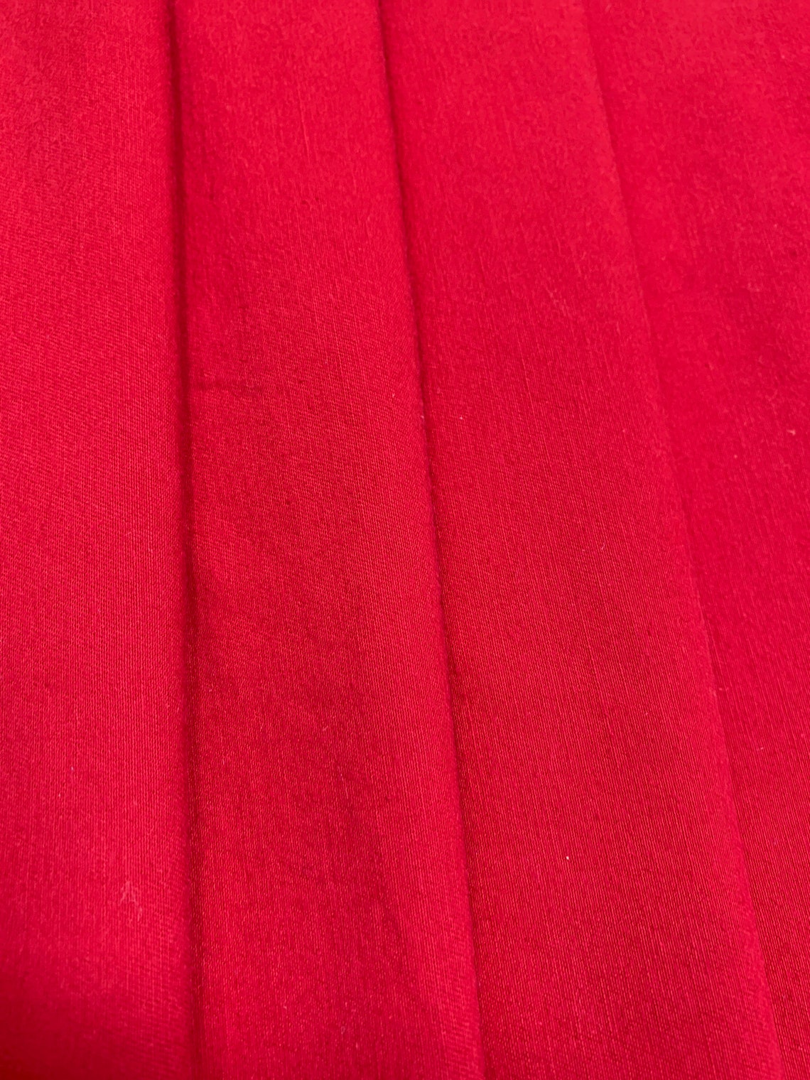 Vintage RED COTTON TWILL Soft Fabric 2 2/3 Yd X 58w - Etsy